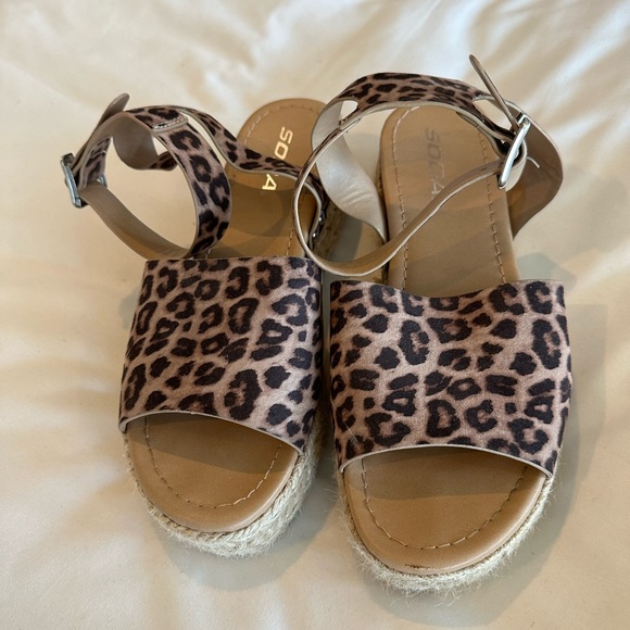Soda | Shoes | Leopard Platform Sandals | Poshmark